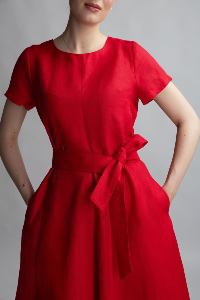 Rochie Iris red din in | ATAELLIER